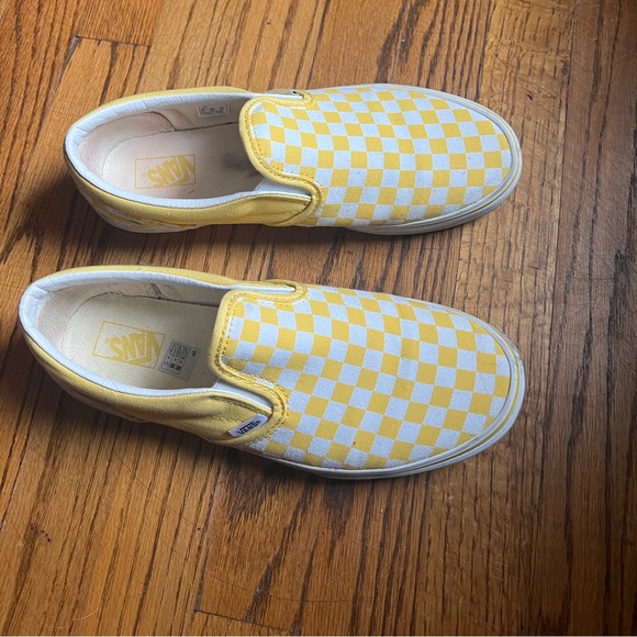 Vans | Shoes | Yellow Checkered Vans | Poshmark